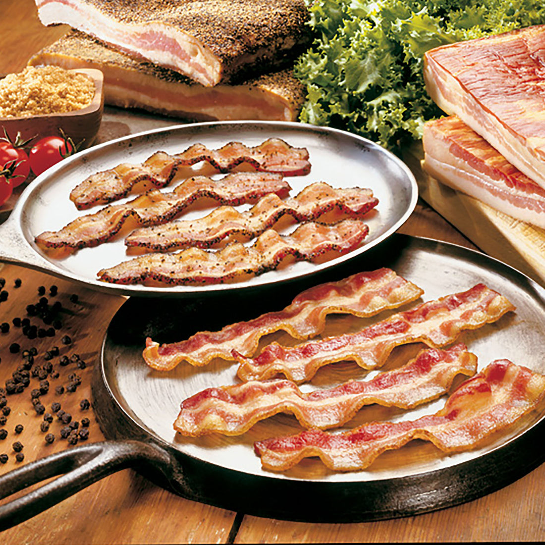 Bacon, Peppered (6- 12 oz packages) – Petit Jean Meats